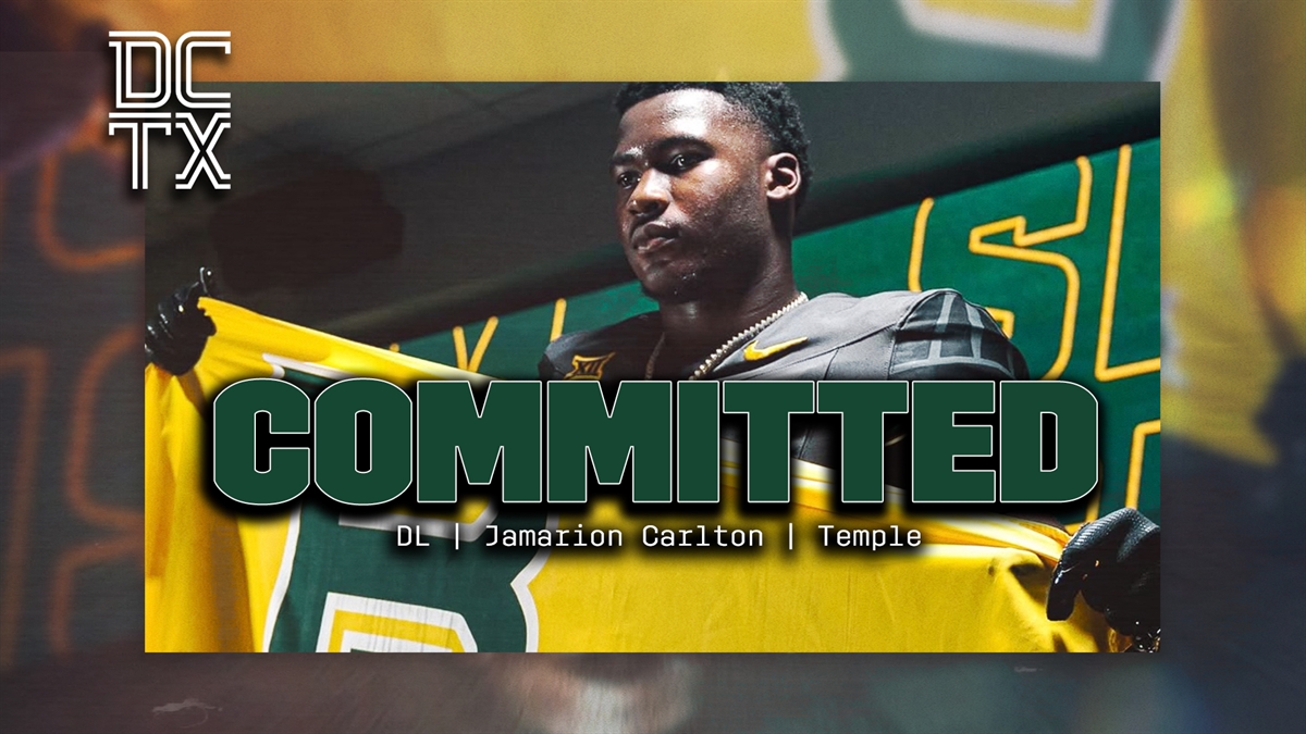 BREAKING: Temple 2026 4-star DL Jamarion Carlton commits to Baylor