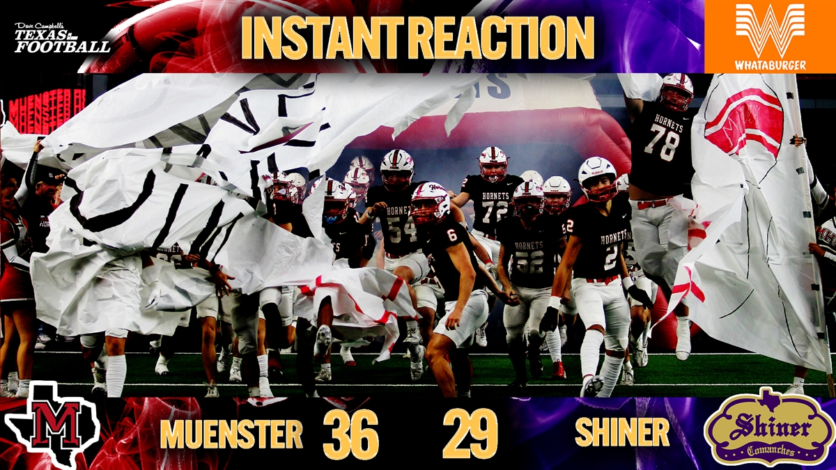 Instant Reaction: Muenster Downs Shiner in 2A D2 Thriller