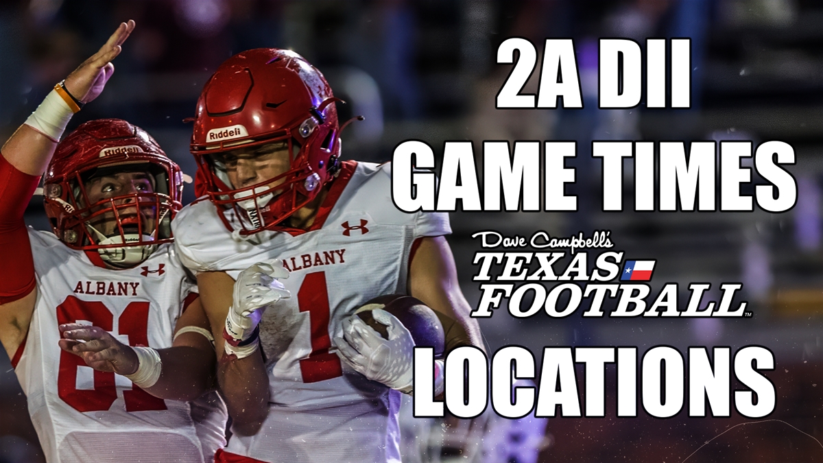 2023 TXHSFB Playoffs: 2A DII Playoff Times and Locations