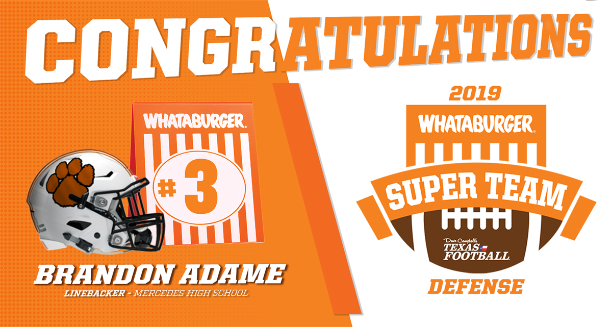 Whataburger Super Team Presentation: Mercedes Linebacker Brandon Adame