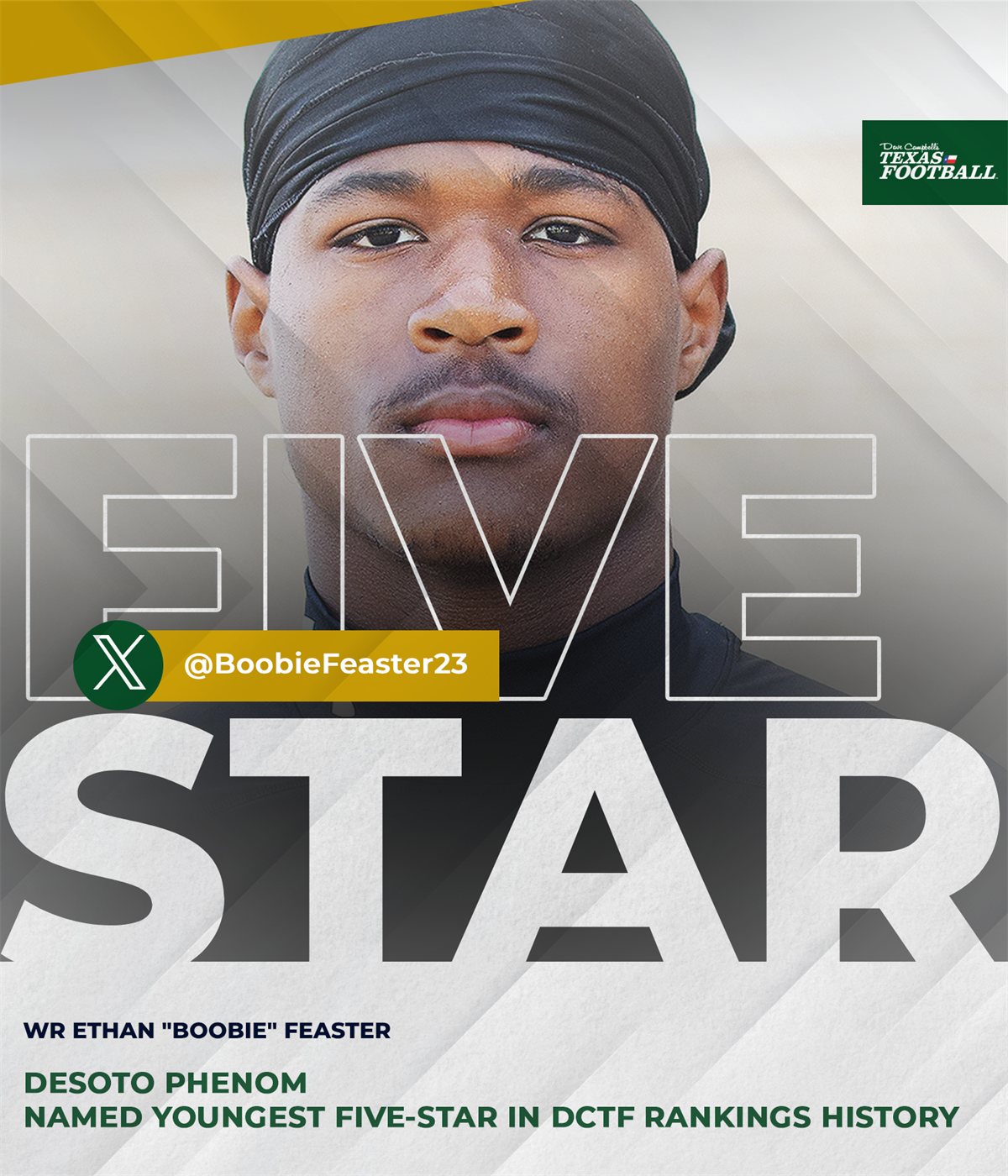 DeSoto 2027 WR Ethan Boobie Feaster Named Youngest Five-Star in DCTF ...