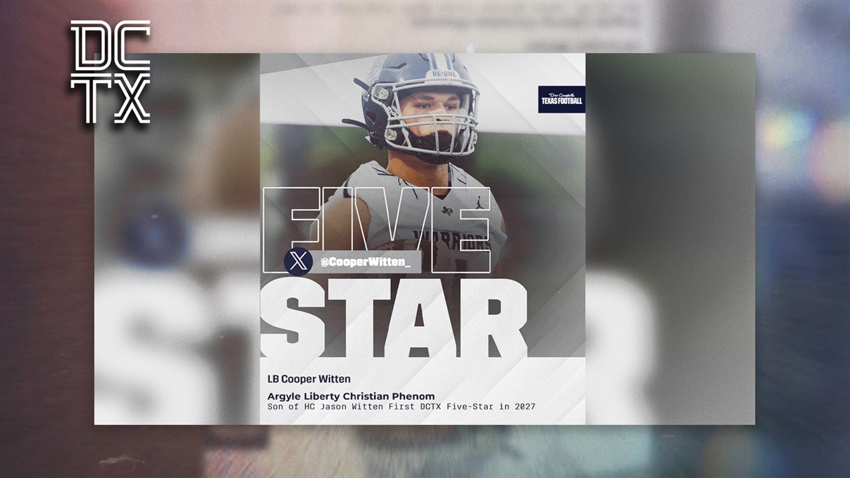 BREAKING: Cooper Witten Named First DCTX Five-Star in 2027