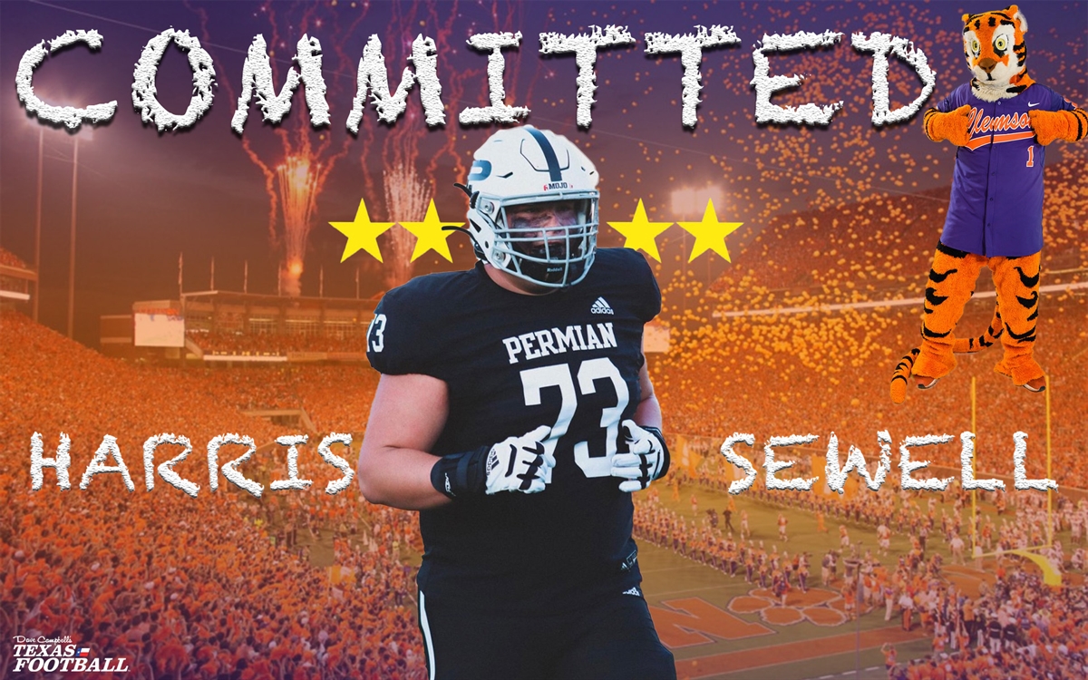 Clemson Gains Commitment from Top-Rated Texas OL Harris Sewell
