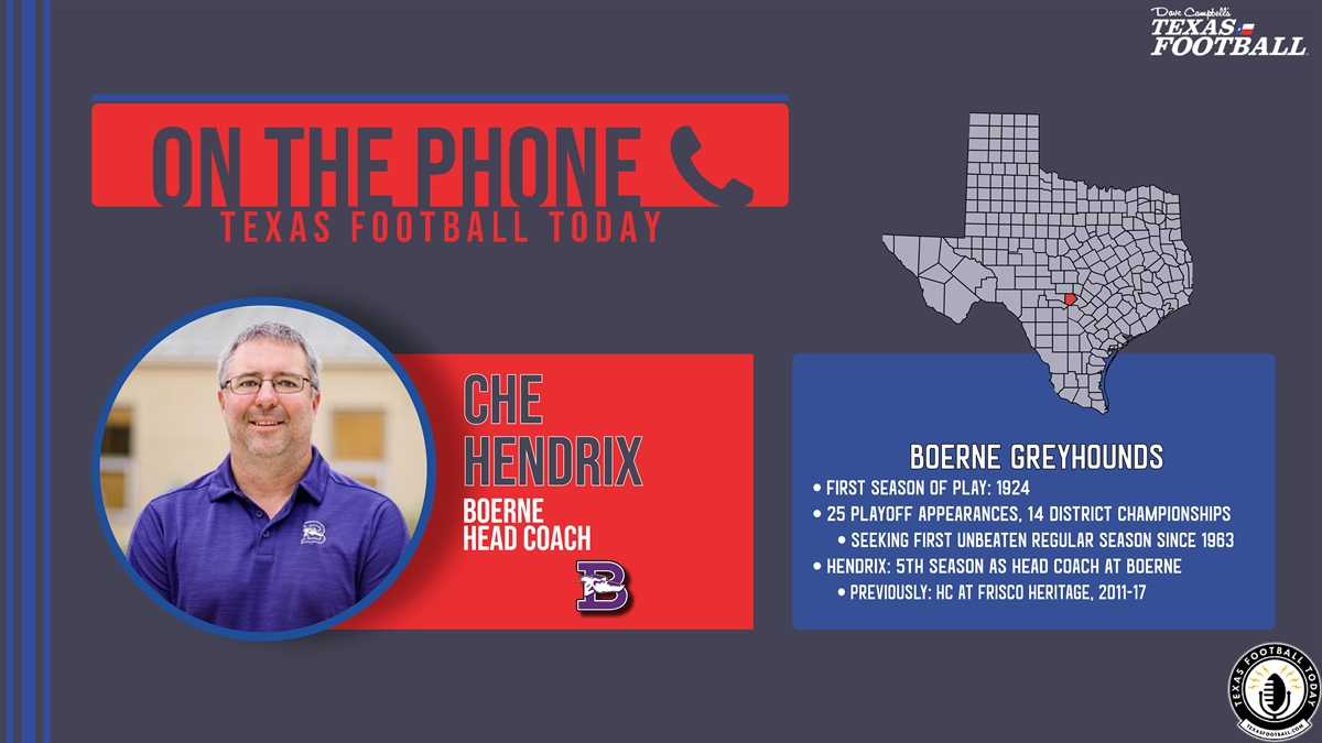 TexasFootball.com Interview: Boerne Coach Che Hendrix