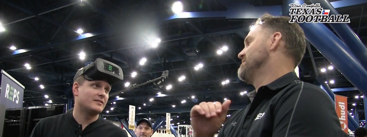 Watch: Tepper tries out virtual reality QB training with REPS VR