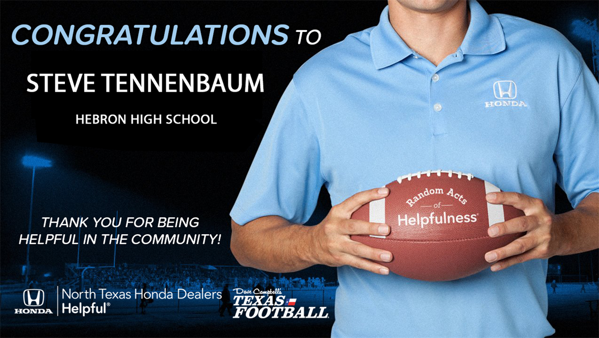 North Texas Honda Dealers Community Helper Appreciation Award: Steve ...