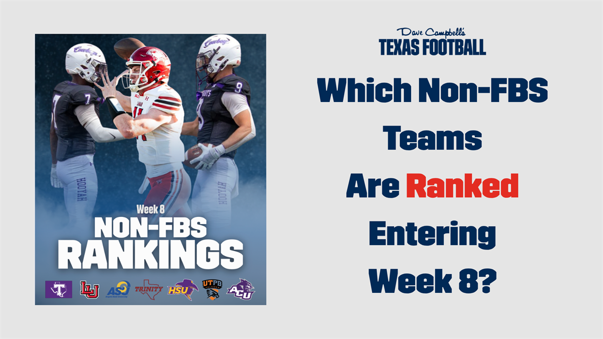 These Non-FBS Texas Teams are Nationally Ranked for Week 8