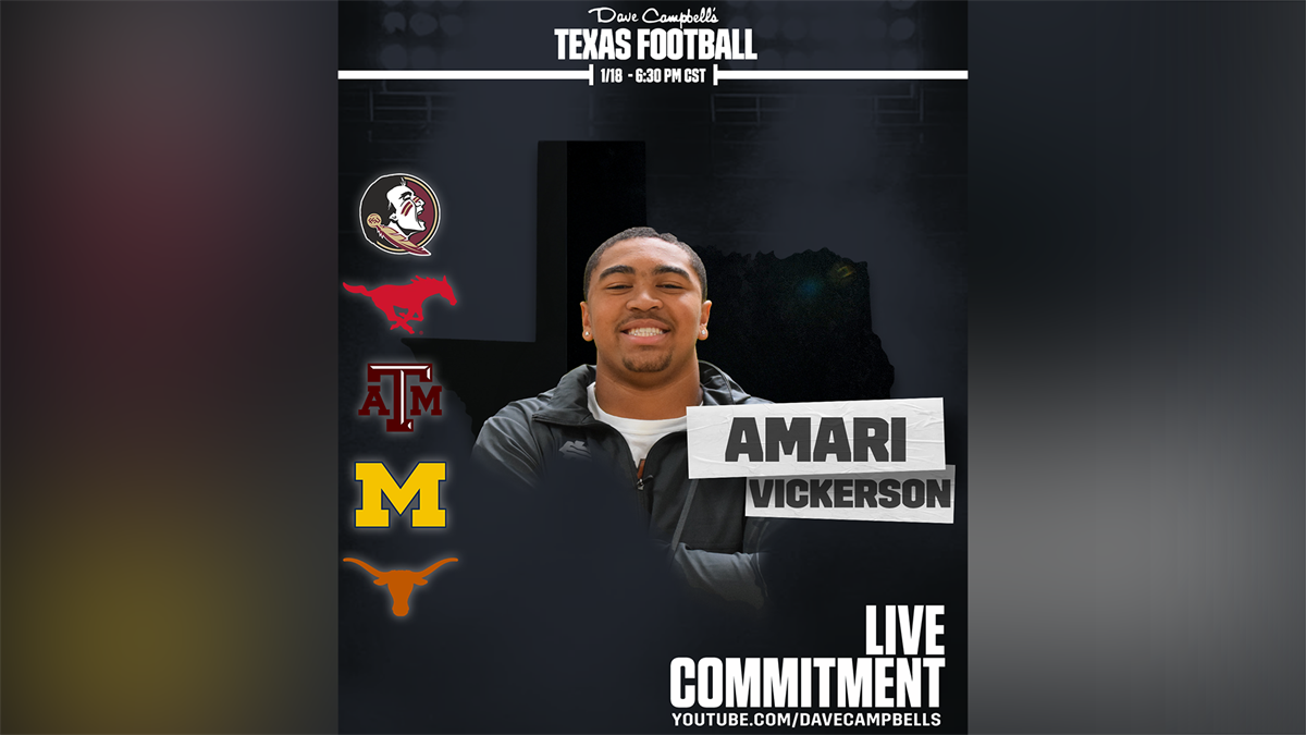 Elite DL Amari Vickerson Sets Commitment Date, Will Announce on DCTX