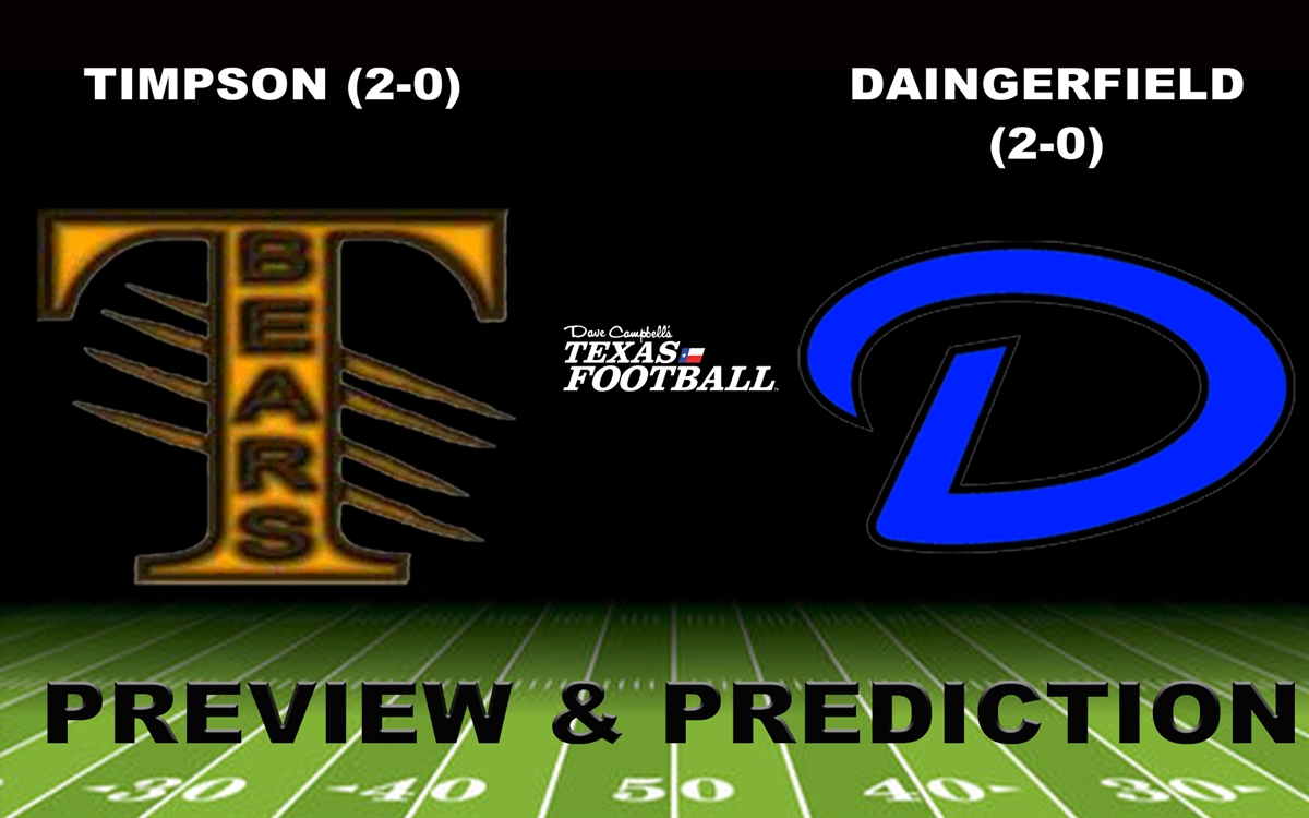 Preview & Prediction: Timpson (2-0) at Daingerfield (2-0)