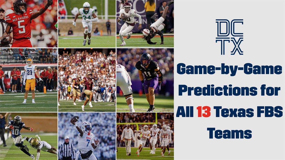 Game-by-Game Predictions for all 13 Texas FBS Teams